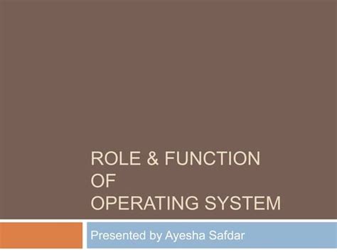 Types Of Operating System Pptx