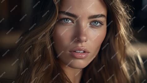 Premium Ai Image Beautiful Super Model Womans Face Fashion