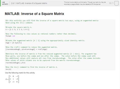 Solved In This Activity You Will Find The Inverse Of A