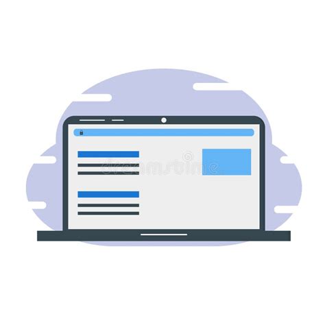 laptop for searching info in web browser with secure connection stock