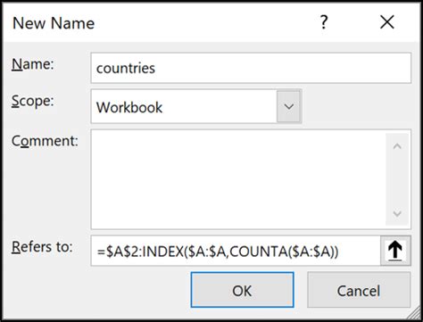 How To Create A Dynamic Defined Range In Excel