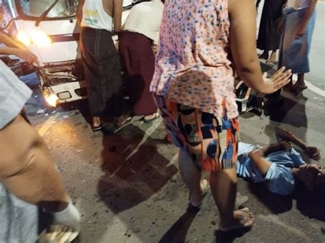 ဒူးရင်းသီးတင်ကားနှင့်ဆိုင်ကယ်တိုက်မိ၍ သားအဖ သုံးဦးသေဆုံးမှု မင်္ဂလာဒုံတွင်ဖြစ်ပွား Myanmar