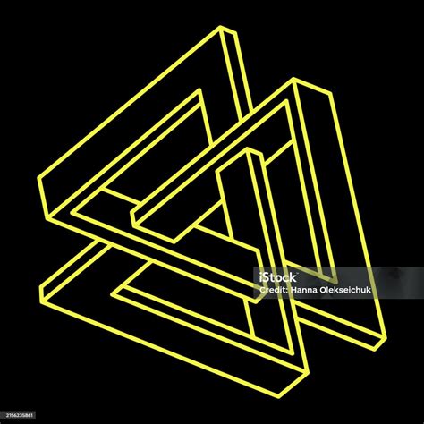 Impossible Shapes Optical Illusion Linear Infinite Objects Abstract Eternal Geometric Figures