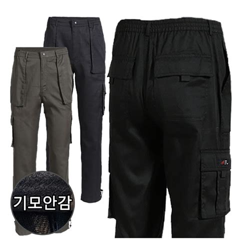 늑대와여우 겨울 남성 기모 작업복바지 카고바지 남자 건빵바지 등산바지 남성카고바지 면바지 티몬