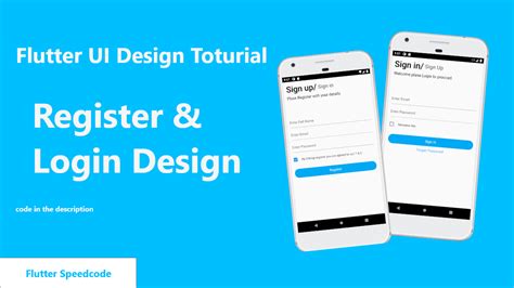 Flutter UI Design Register Login Page Design Coders In C