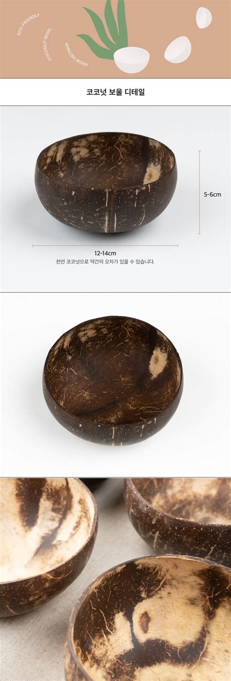 코코넛그릇 세트 친환경 샐러드 보울 요거트 스무디 볼 릴리브