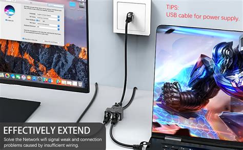 Rj45 Ethernet Splitter 1 To 2 Dual Port High Speed Adapter