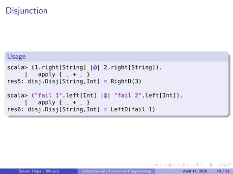 Scala Validation With Functional Programming Ppt