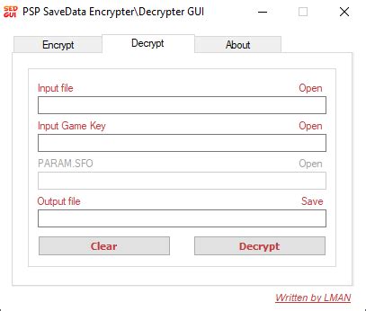 PSP SaveData Encrypter Decrypter GUI GameBrew