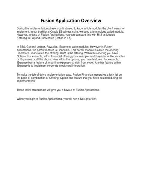 PDF Oracle Fusion Overview DOKUMEN TIPS