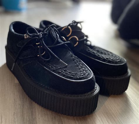 Black Creepers Shoes Platform