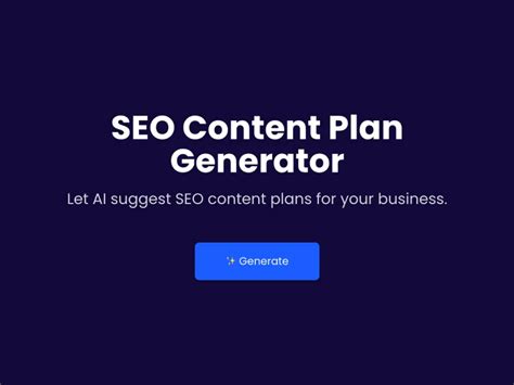Ai Powered Seo Content Plan Generator Template Involveme