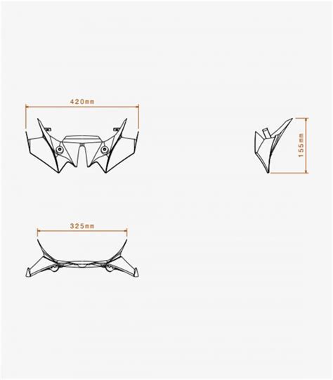 Naked Frontal Winglets 21134c For Kawasaki Z650 Carbon Simile By Puig
