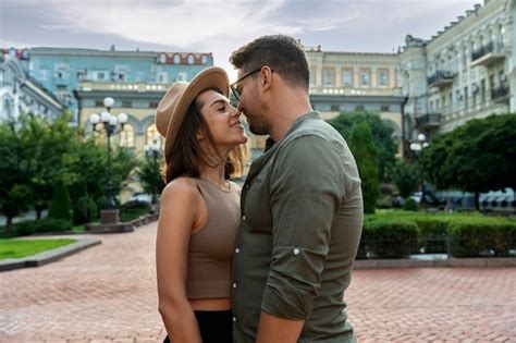 Premium Photo Side View Couple Posing Together