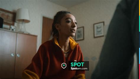 Lucy And Yak Colorblock Blake Fleece Jacket In Rust Worn By Ola Nyman Patricia Allison As Seen