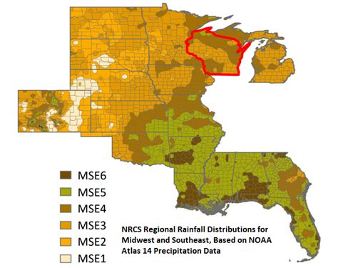 Nrcs Rainfall Distributions Based On Noaa Atlas 14 Precipitation Depth
