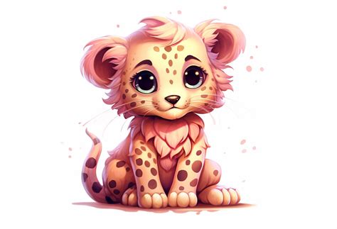 Leopard Kawaii Animal Graphic By Poster Boutique · Creative Fabrica