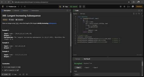 leetcodechallenge dsa codingjourney problemsolving longestincreasingsubsequence day36