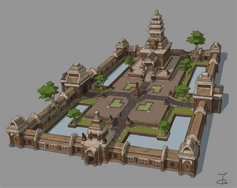 Artstation Temple Ji Young Joo Minecraft Architecture Minecraft