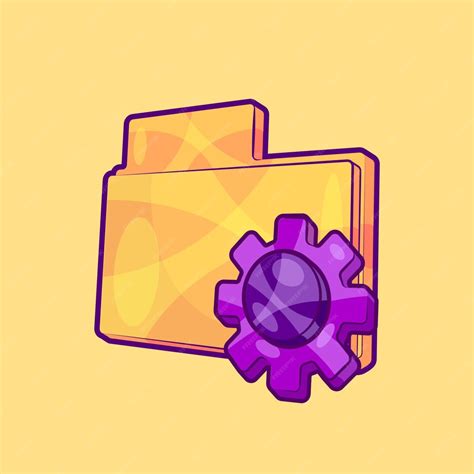 Premium Vector Isometric Folder Setting Concept With Cog Wheel