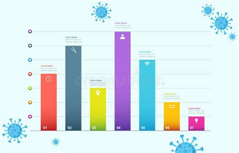 Bar Graph Chart Business Statistic Data Infographic Template Stock