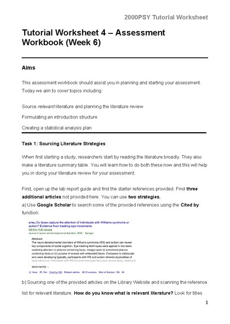 Assessment Workbookinstructions 2024 Tutorial Worksheet 4