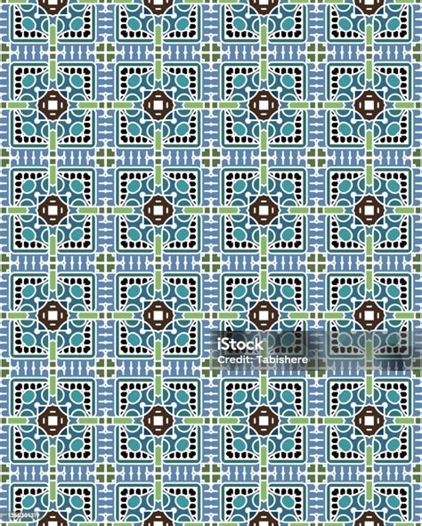 배경 화면 이나 배경으로 사용 하는 매끄러운 타일 패턴의 그림 추상적인에 대한 스톡 벡터 아트 및 기타 이미지 추상적인 타일피쉬 파란색 Istock