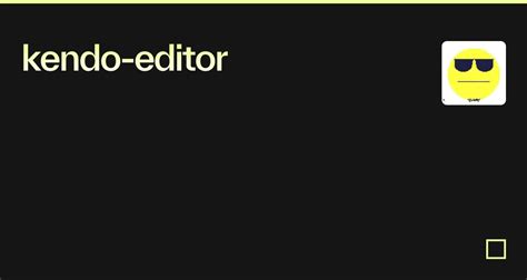 Kendo Editor Codesandbox