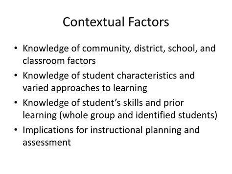 Ppt Teacher Work Sample Contextual Factors Learning Goals Powerpoint