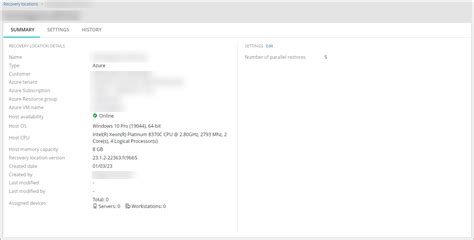Manage Recovery Locations