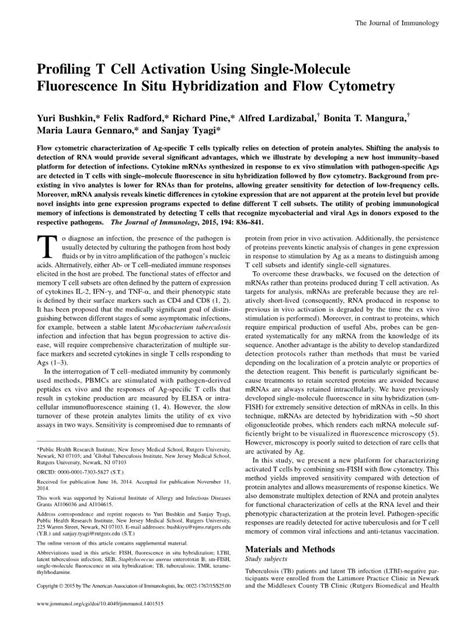 Hybridization And Flow Cytometry Single Molecule Fluorescence In Docslib