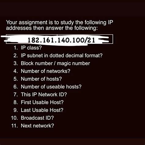 Solved 9 Last Usable Host 10 Broadcast Id