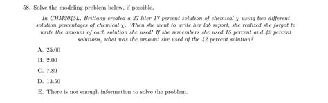 Solved 58 Solve The Modeling Problem Below If Possible In Chegg Com