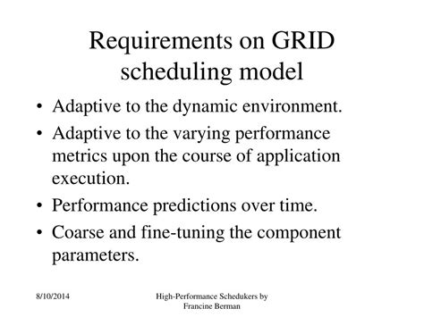 Ppt High Performance Schedulers Francine Berman Powerpoint Presentation Id3126169