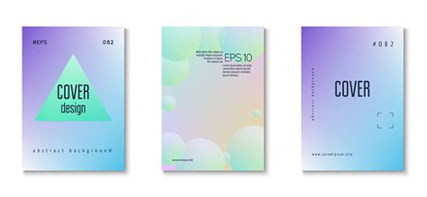 3d 디자인 바이올렛 추상 세트 홀로그램 포스터입니다 기치 기하학적으로 우아한 요소 사이버펑크 스페이스 컬렉션 그라데이션 배경 핑크 3d 디자인 구에 대한 스톡 벡터 아트