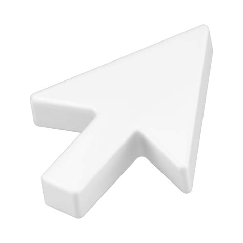 Arrow Pointer 3d White Volumetric Mouse Cursor For Website 44580371 Vector Art At Vecteezy