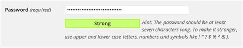 Using The Included Password Strength Meter Script In Wordpress Envato