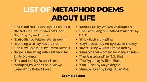 Metaphor Poems About Life 9 Examples
