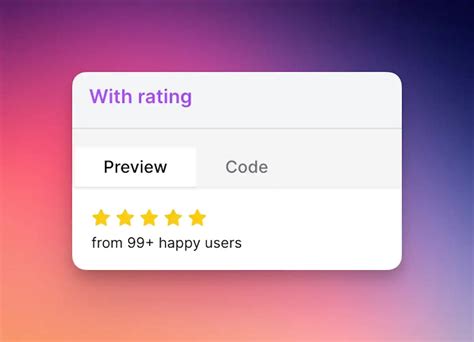 Shadcn Ui Rating Landing Page Components And Templates That You Can Copy And Paste