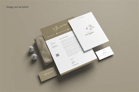 우아한 편지지 모형 프리미엄 Psd 파일