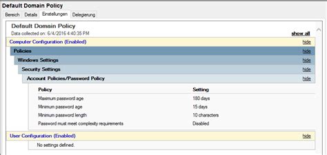 Password Policy In Active Directory Inactivation Of Complexity