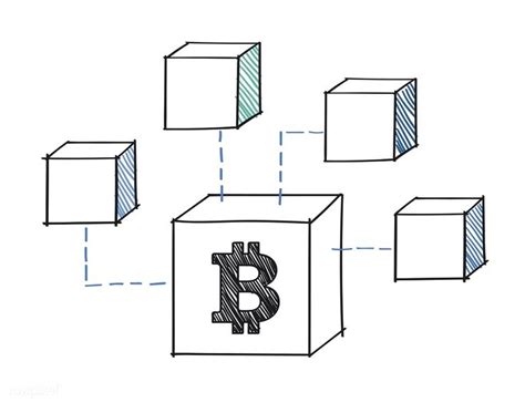 Bitcoin Block Attached To Blockchain Illustration Free Image By