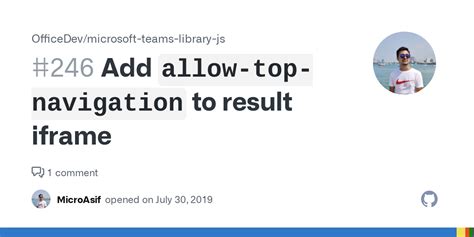 Add Allow Top Navigation To Result Iframe Issue OfficeDev Microsoft Teams Library Js