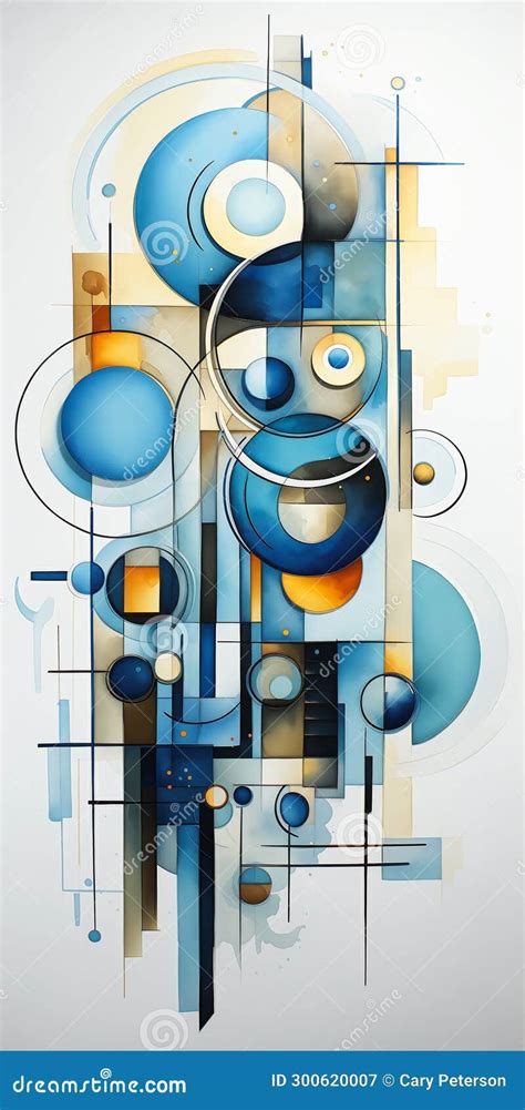 Interconnected Spheres A Dynamic Abstract Defense In Blue And Y Stock