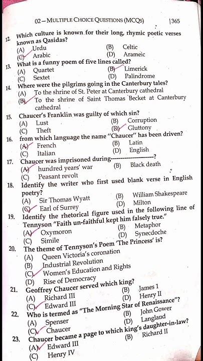 History Of English Literature Mcqs Part 2 Urduhindi Education
