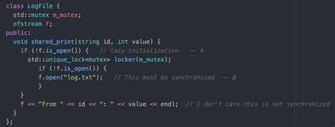 C Concurrency Unique Lock And Lazy Initialisation Tôi Lang Thang