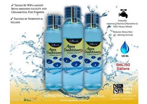 White Aqualab Aqua Conditioner Aquarium Anti Chlorine Size 120ml At