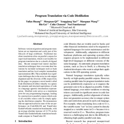 Program Translation Via Code Distillation Acl Anthology