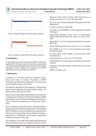 Maximum Power Point Tracking Technologies For Photovoltaic Efficiency Improvement PDF