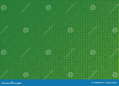 Random Numbers 0 9 Background In A Matrix Style Code Pattern With